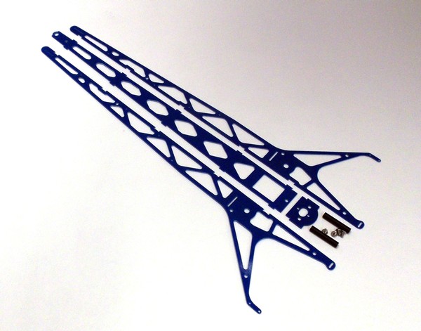 BLUE G-10 TOP FUEL DRAGSTER CHASSIS KIT w/ WING STAND